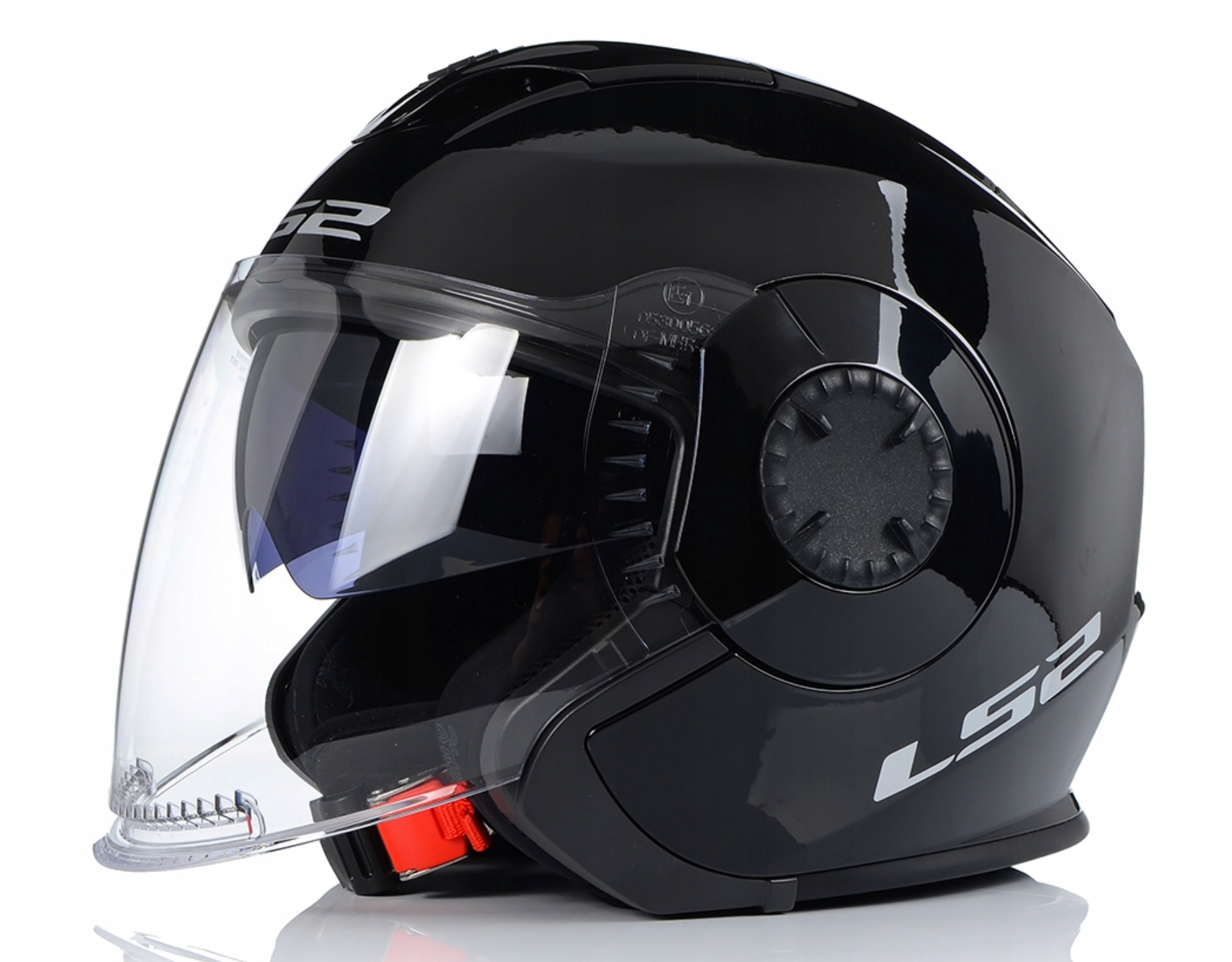 Мотошлем LS2 OF570 VERSO SOLID (черный глянцевый, XS)