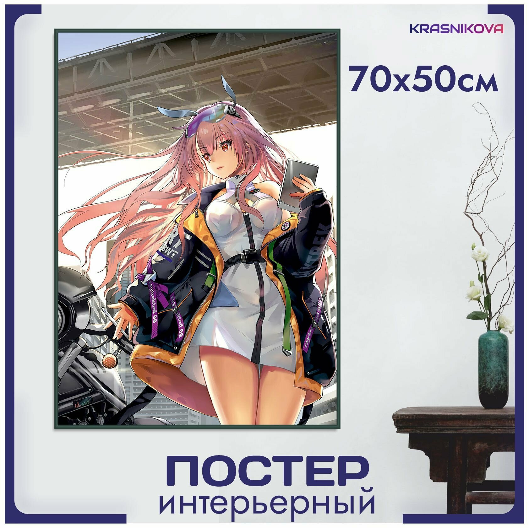 Постеры на стену аниме персонаж тян anime