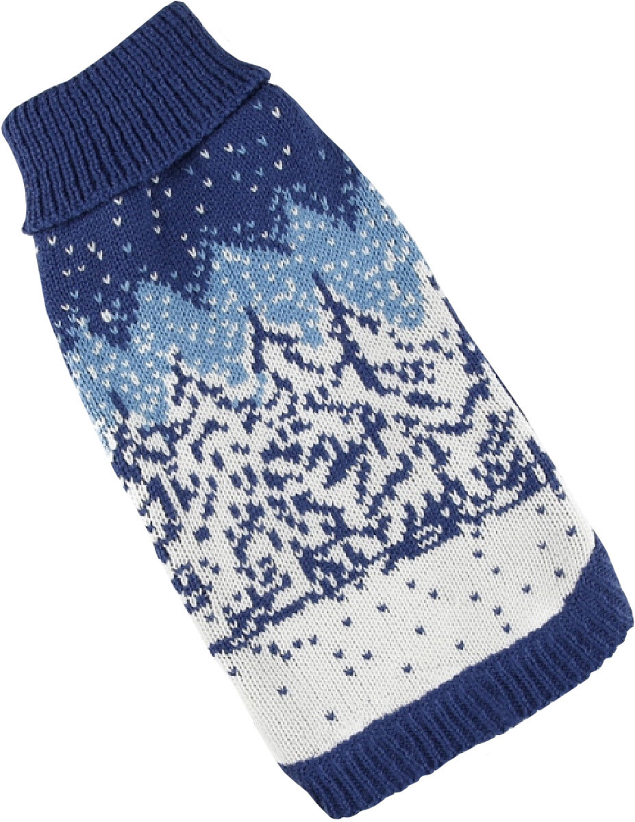 FOR MY DOGS свитер для собак Зимний лес синий FW968-2021 (8-10)