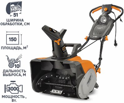 Характеристики модели Снегоуборщик электрический Daewoo Power Products ...
