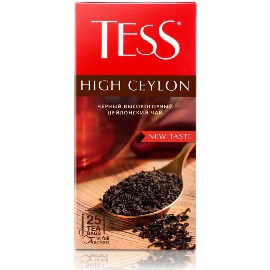 Чай Tess High Ceylon черный пакет, 25 пак/уп