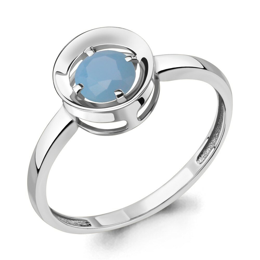 Кольцо, серебро, 925 проба, халцедон