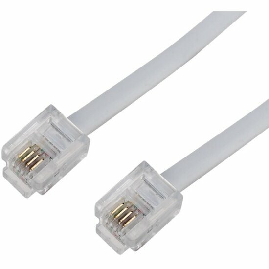 Телефонный шнур Rexant RJ-11 (6P-4C), 25 метров, белый