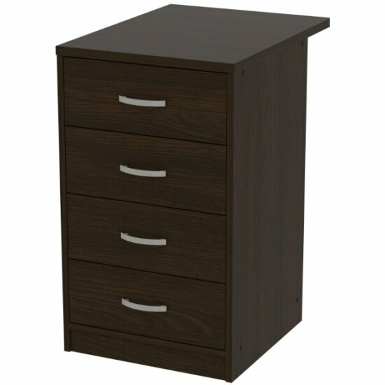 Тумба Меб-фф для офиса приставная ТС-27+С29 цвет венге