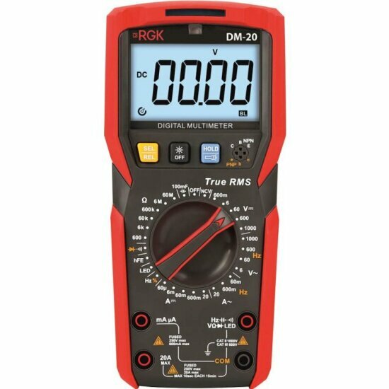 Мультиметр цифровой Rgk DM-20 с поверкой