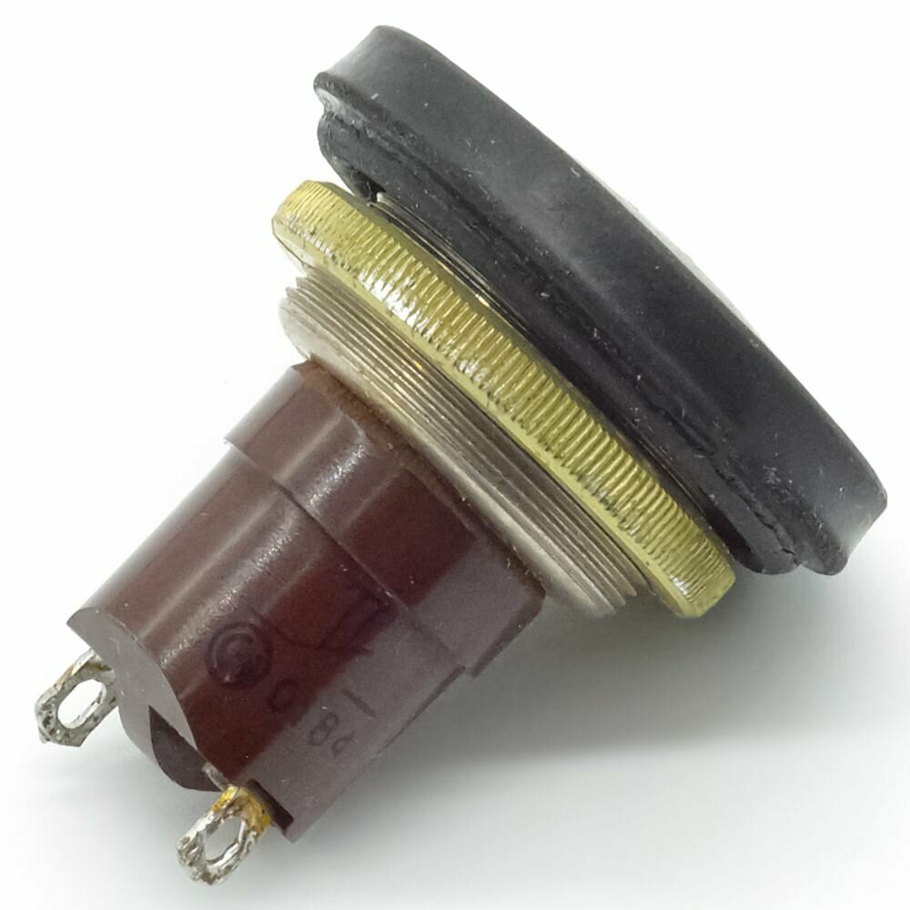 Кнопка круглая К-1-1П М24 черная 4A 220V (2шт)