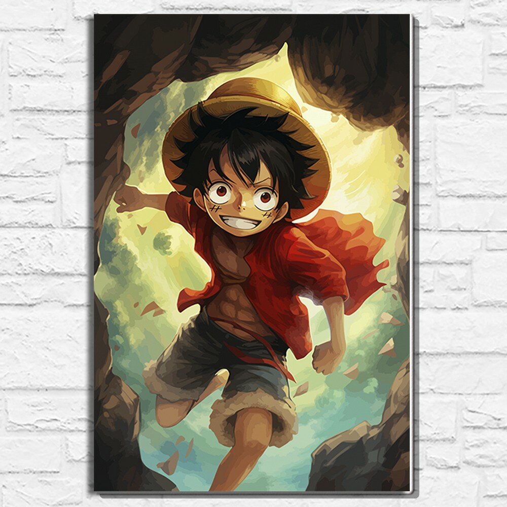 Картина по номерам на холсте аниме One Piece (Monkey D Luffy, Манки) - 12562 В 60x40