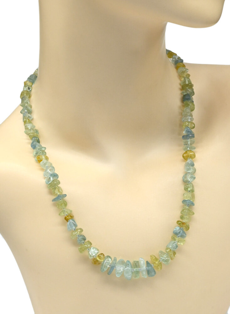 Бусы, аквамарин