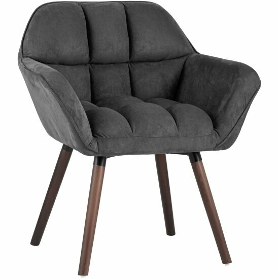 Кресло Stool Group Брайан, замша, темно-серый