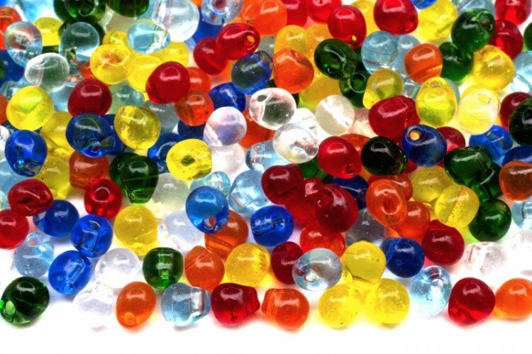 Бисер MIYUKI Drops 3,4мм MIX16 радуга, микс Rainbow, 10 грамм