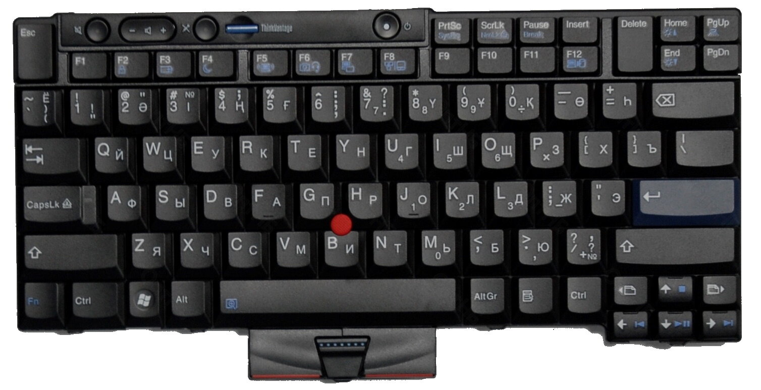 Клавиатура для ноутбука Lenovo ThinkPad T410, T420, T510, T520, X220, W520 черная