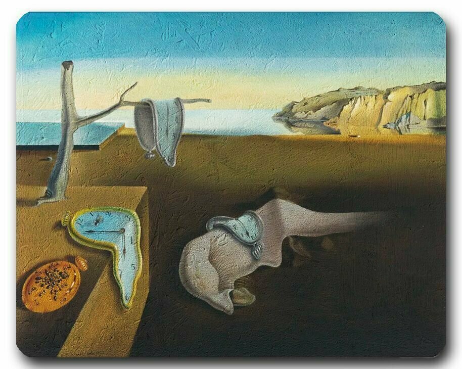 Репродукция/Картина/Сальвадор Дали "Постоянство памяти"/Интерьерная фреска на доске/60х50см