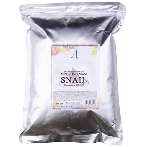 Альгинатная маска с муцином улитки Anskin, Snail Modeling Mask, пакет 500 гр