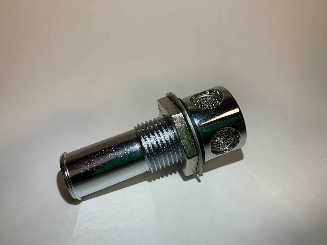 Вентиляционная горловина палубная прямоточная (хромированная латунь)