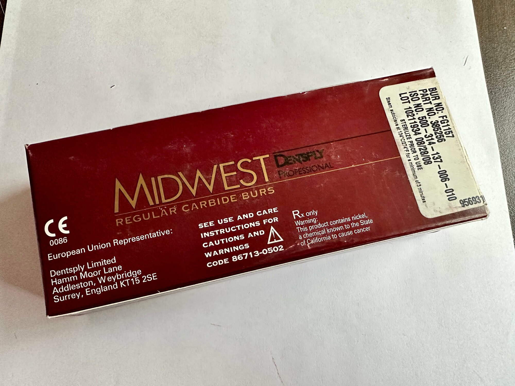 Стоматологические твердосплавные боры Midwest FG1157