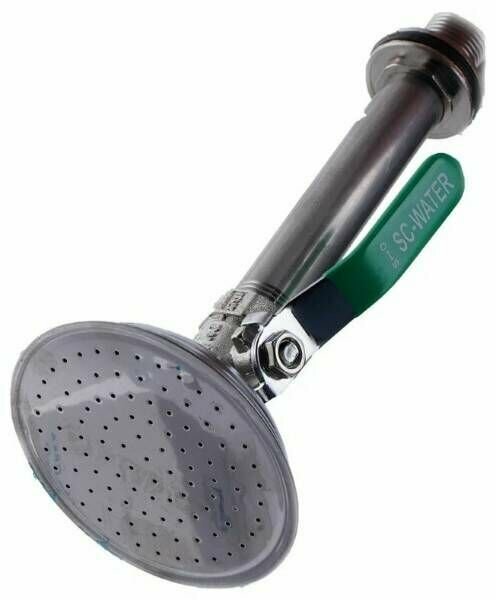 Металлическая лейка 90мм из нержавеющей стали с краном 1/2" для бака душевого-1шт