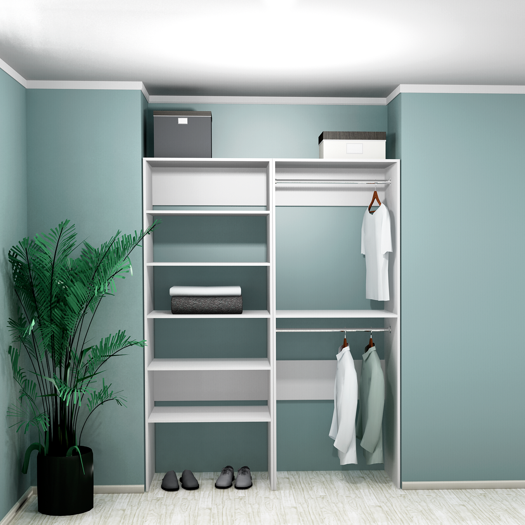 Гардеробная система Комплект стеллаж Модус № 23 160х40х208,4 см