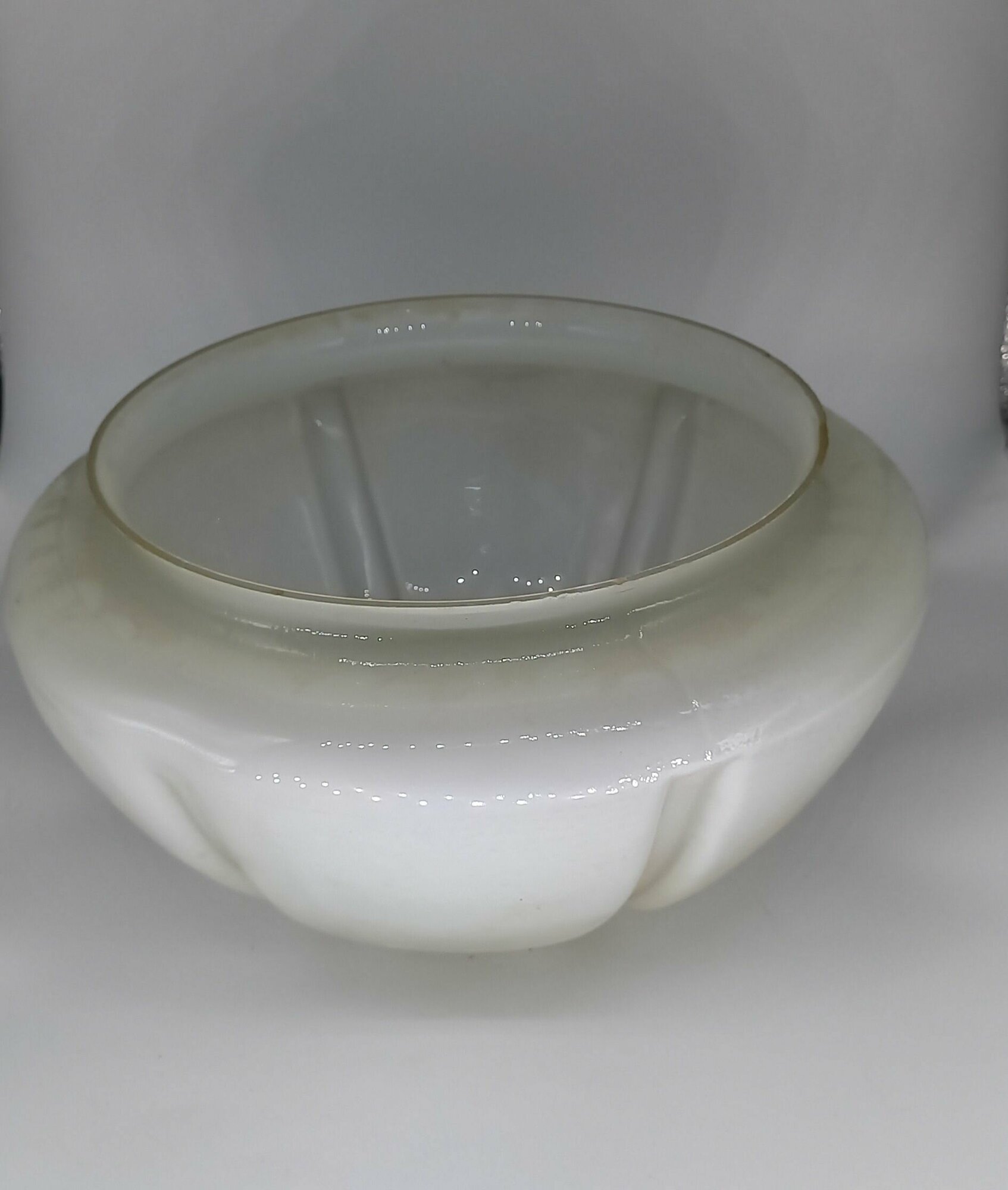 Винтажный советский круглый плафон, стекло, СССР