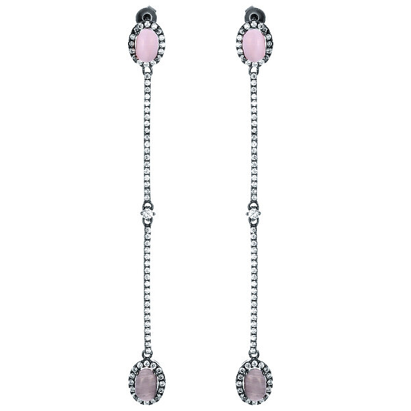Серьги ELEMENT47, серебро, 925 проба, кошачий глаз синтетический