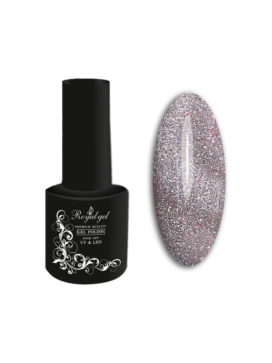 Гель лак Royal-gel "Ночной бриллиант кошачий глаз" 10 мл. NDCE03