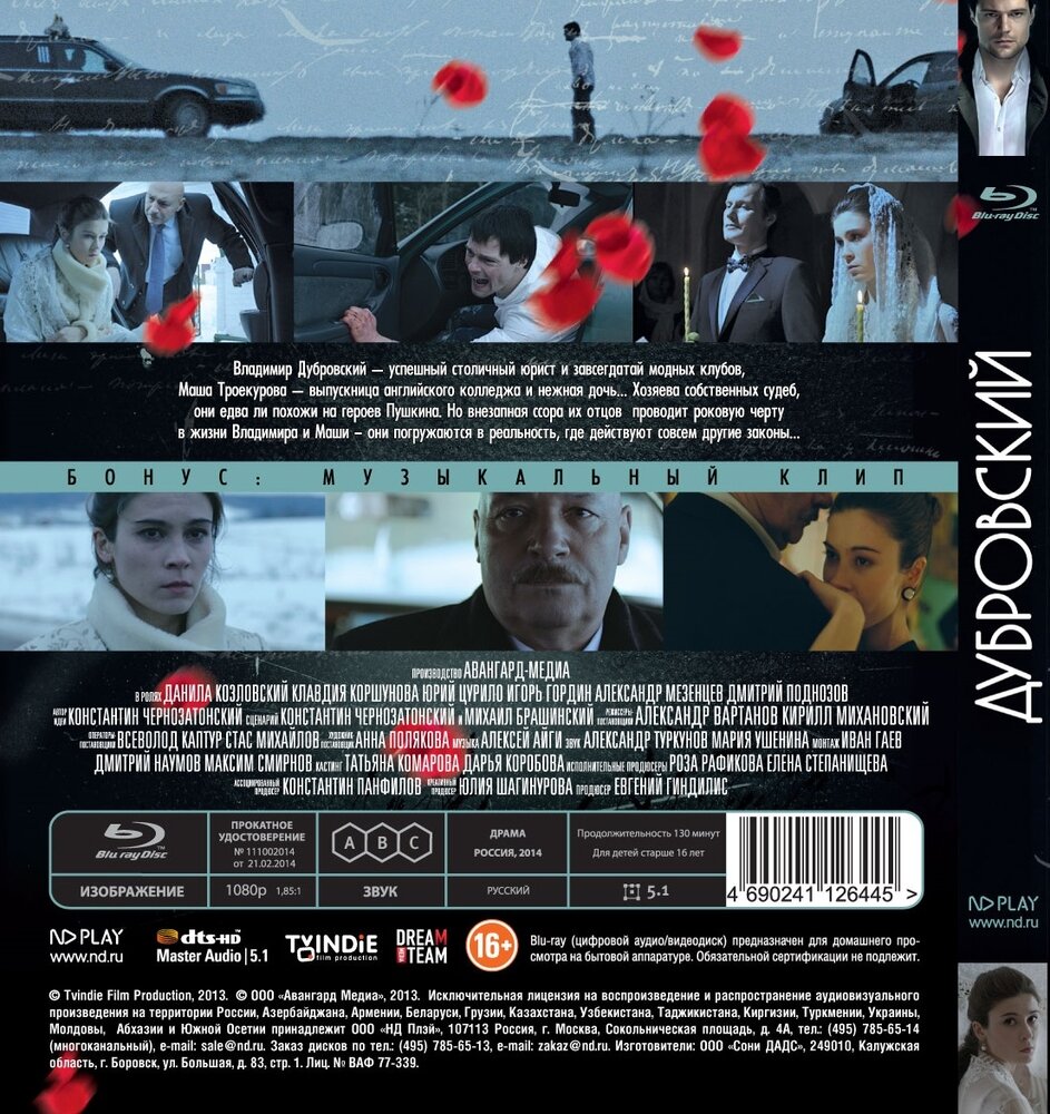 Фильм Дубровский (Blu-ray), Россия, 2014 год, драма, 16+, отеч. кино — фото 1