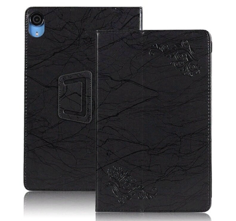Чехол MyPads для планшета Teclast P25T Prestige закрытого типа с красивым узором с держателем для руки, черный из эко-кожи