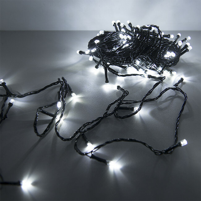 Гирлянда светодиодная Funray Рисовая RL-880WW 8м, 80LED, хол. белый+тепл. белый, темн-зел. шнур 1,5м