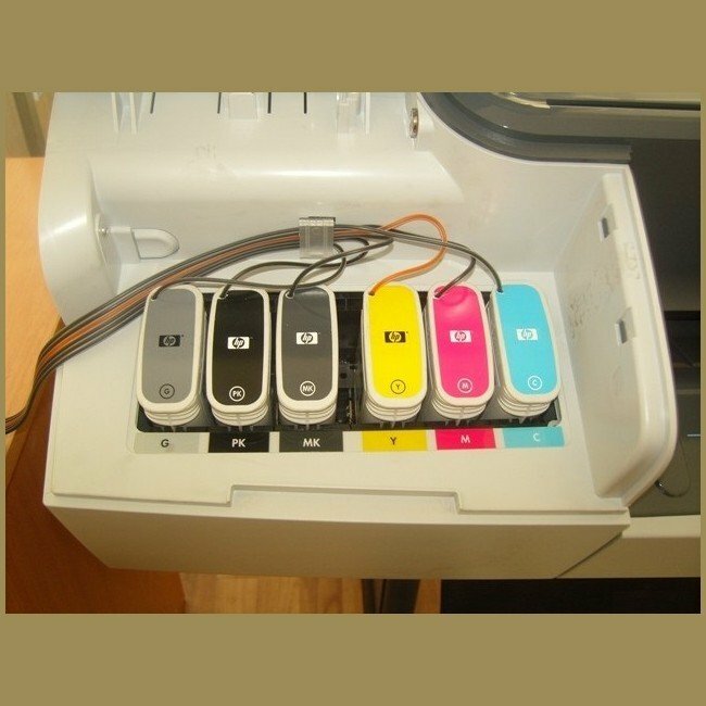 СНПЧ LongPrint для плоттера HP DesingJet T610 T620 T770 T790 T1100 T1120 T1200 T1300 T2300 T1700 (Емкость XXL-6 (6x500мл))