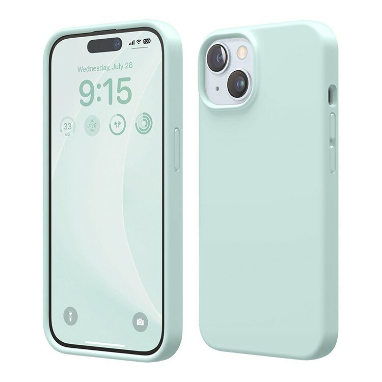 Elago силиконовый чехол для iPhone 15, Soft silicone (Liquid) Mint