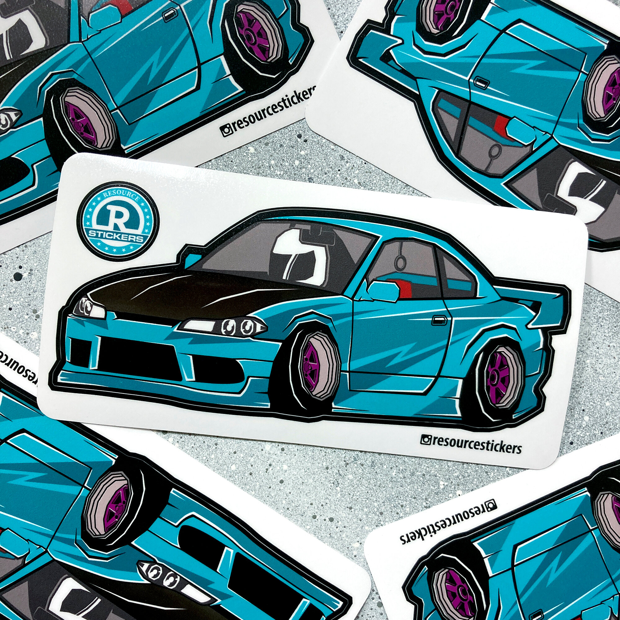 Наклейка JDM машинка Silvia S15, FR DRIFT дизайн