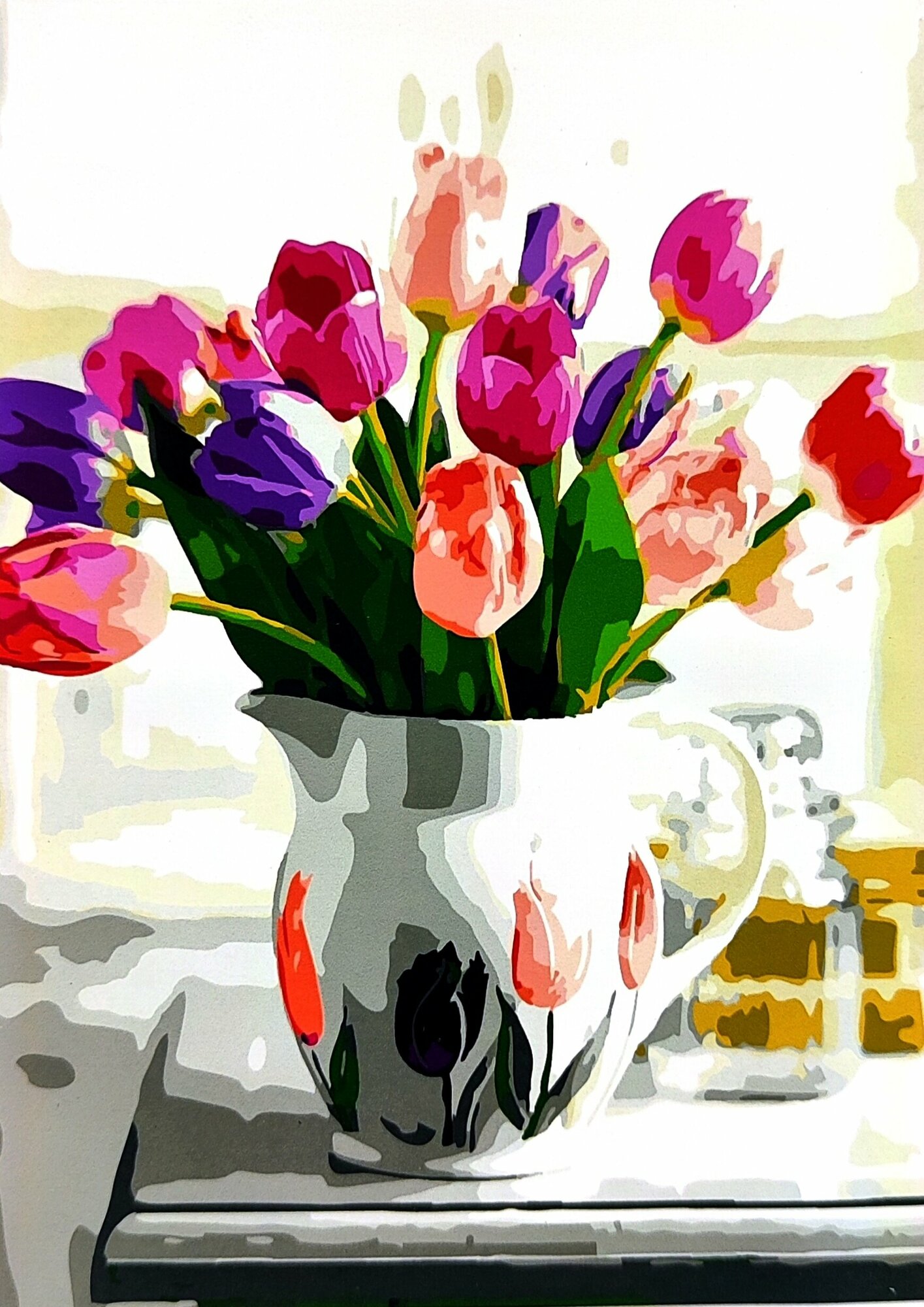 Картина по номерам Paintboy "Букет маков в вазе", 40x50 см, холст