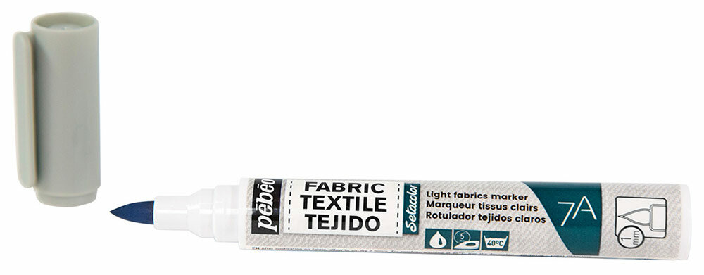 Маркер для светлых тканей "PEBEO" 7A Light fabric 1 мм кисть 803413 Светло-серый