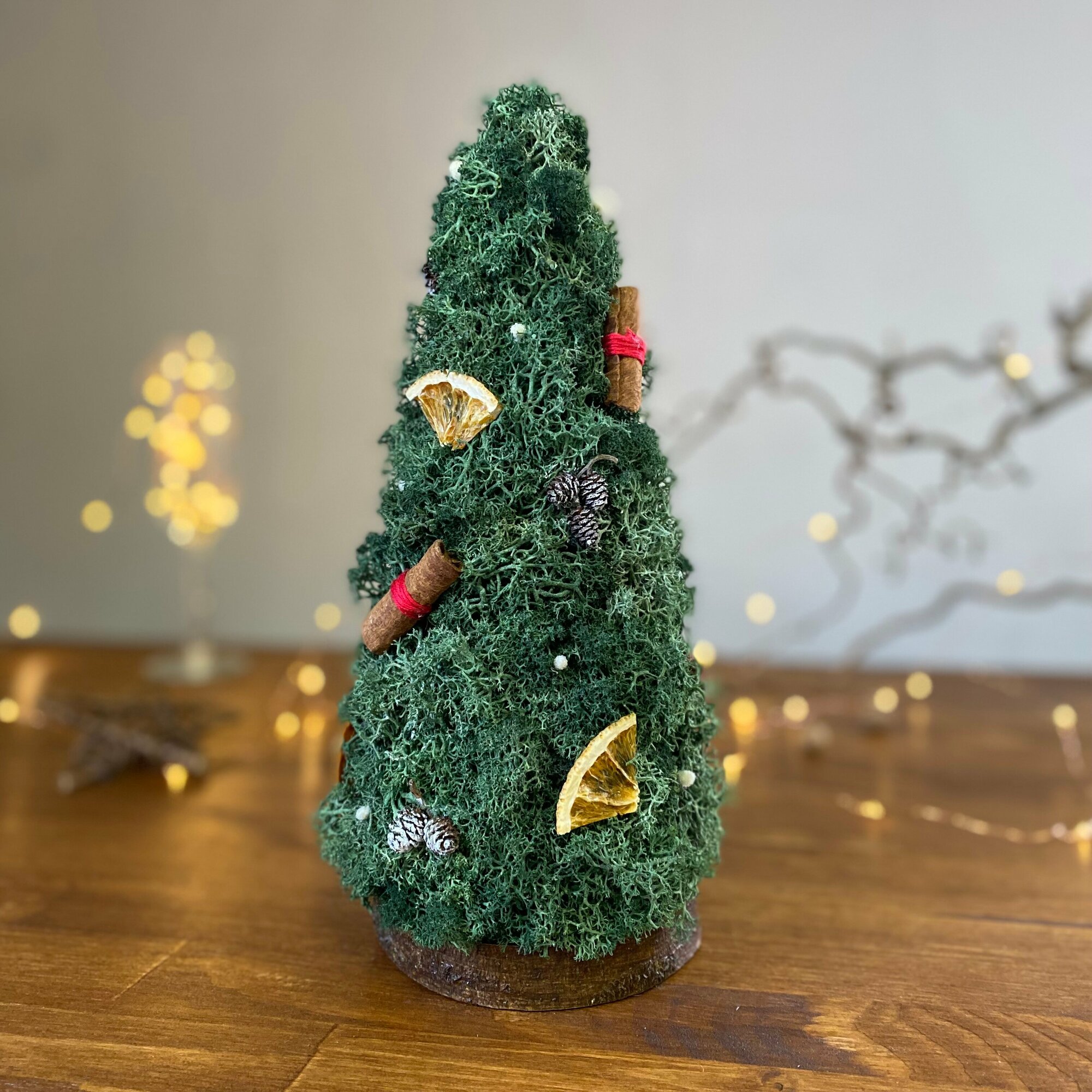 Новогодняя елка MossArt "Глинтвейн", стабилизированный мох, в подарочной упаковке