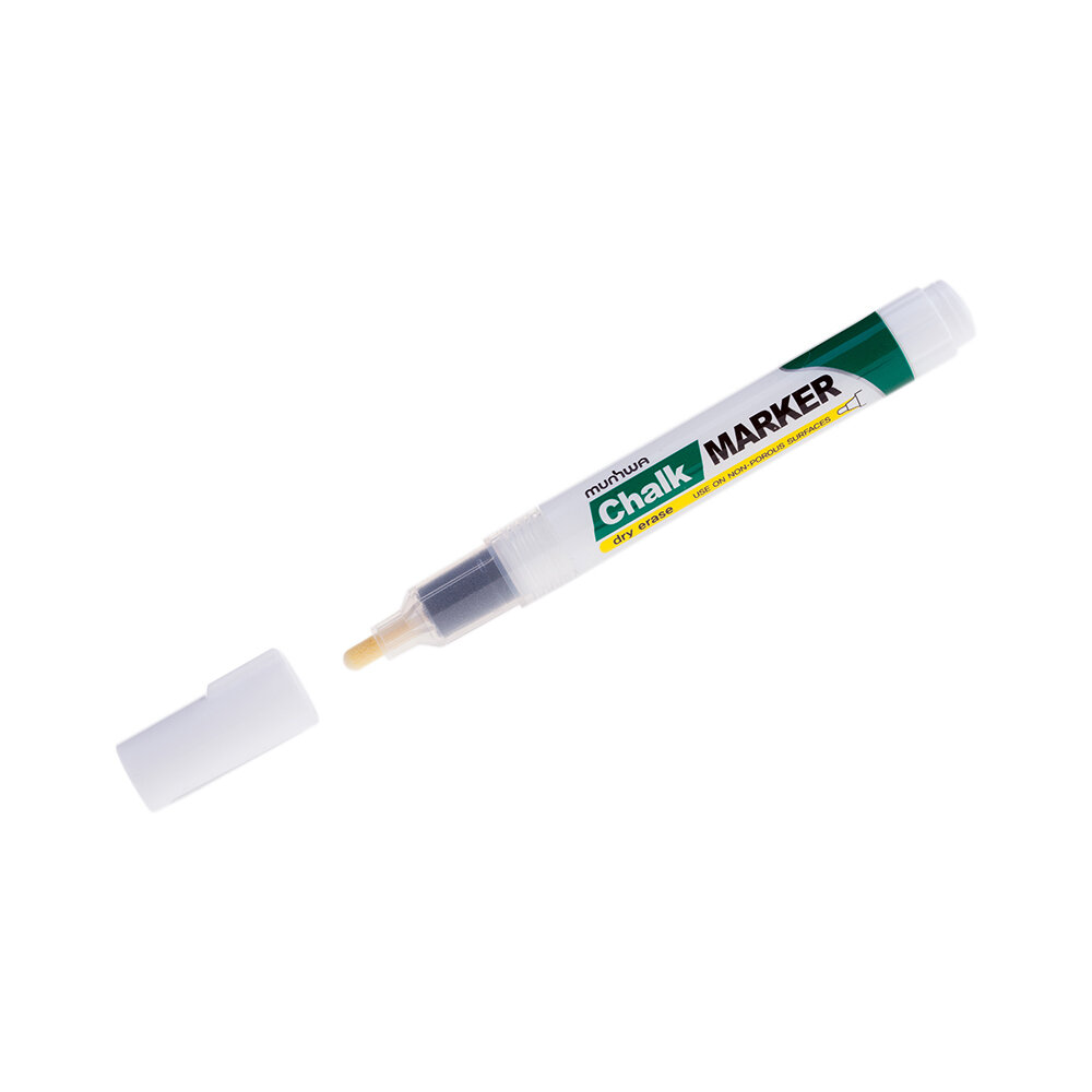 MunHwa' Меловой маркер Chalk Marker 3 мм круглое перо для досок стекла и меловых надписей цвет CM-01 черный