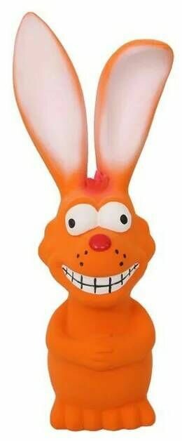 HOMEPET Игрушка для собак, лиса длинноухая с пищалкой, латекс, 19 см