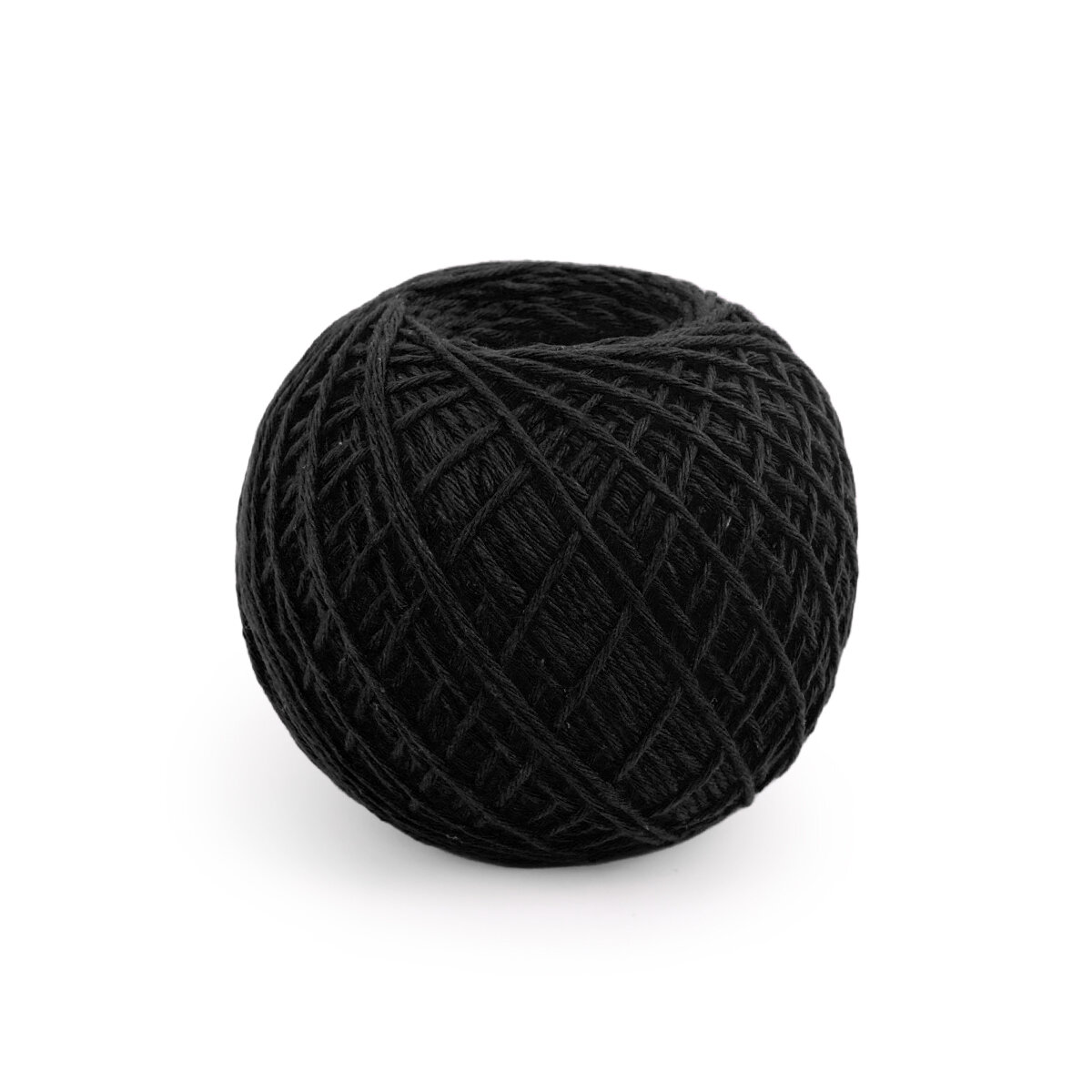 "Gamma" Шпагат хлопчатобумажный ШХ6 100% хлопок 1.6 мм 218 я 200 м №01 черный