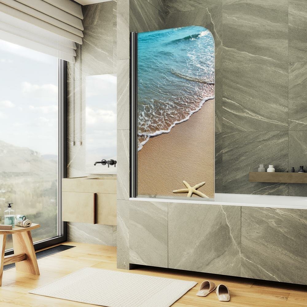 Maybah Glass Шторка поворотная ФП009 1400*700 6 мм MGV-929-ФП009-6с фотопечатью Maybah Glass