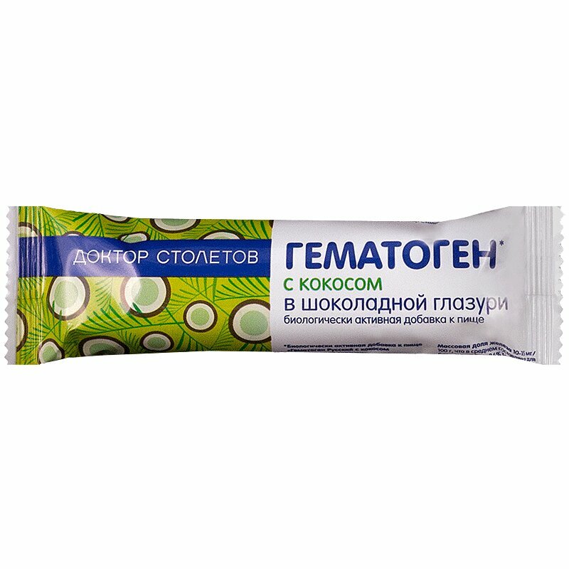 Pl Гематоген С Кокосом В Шокол. глазури 40Г