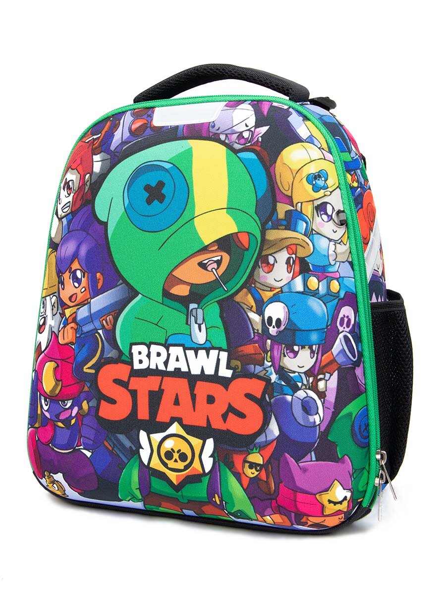 Рюкзак школьный детский Brawl Stars, ранец с ортопедической спинкой девочке, мальчику, первокласснику, подростку 4052BU
