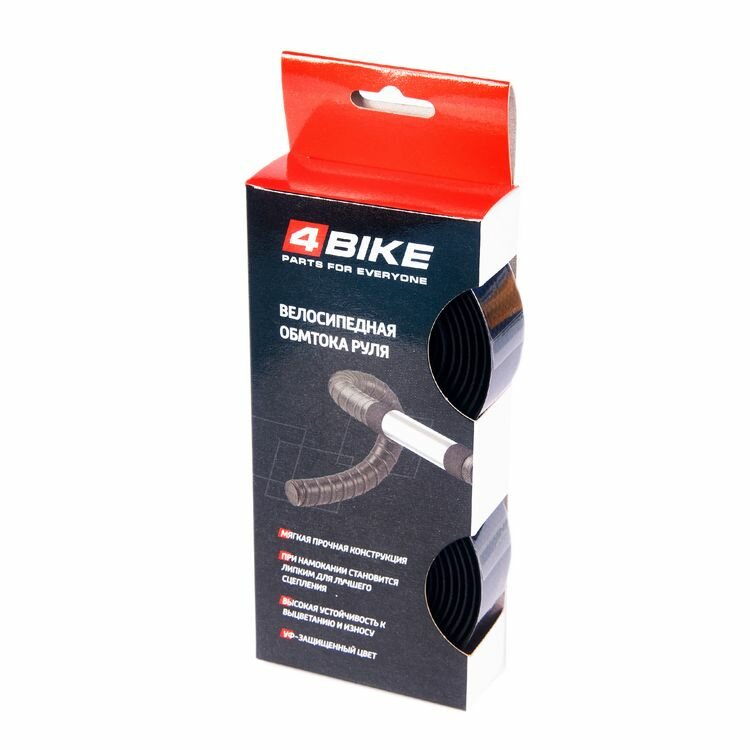 Обмотка велосипедного руля 4BIKE гелевая с карбоновым рисунком синяя
