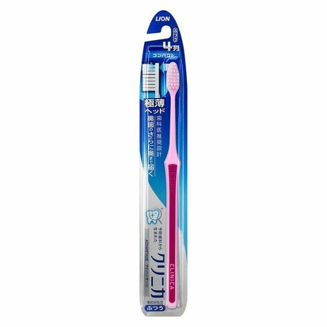 Зубная щетка Lion Clinica Advantage компактная, 4-х рядная, средней жесткости