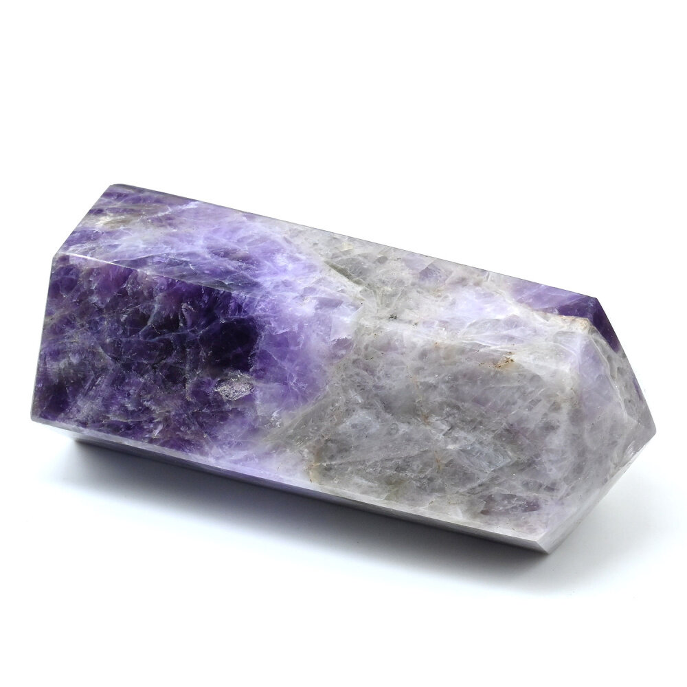 Кристалл аметиста шевронного "Карандаш" 45*50*112мм, 501г .