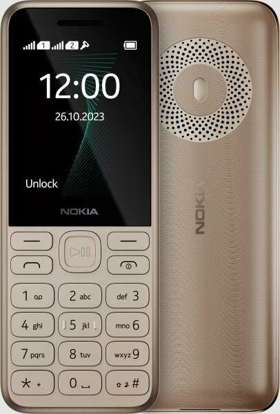 Мобильный телефон Nokia 130 DS TA-1576 (2023) Золотистый 2 sim 2.4″ цветной GSM 1450 mAh