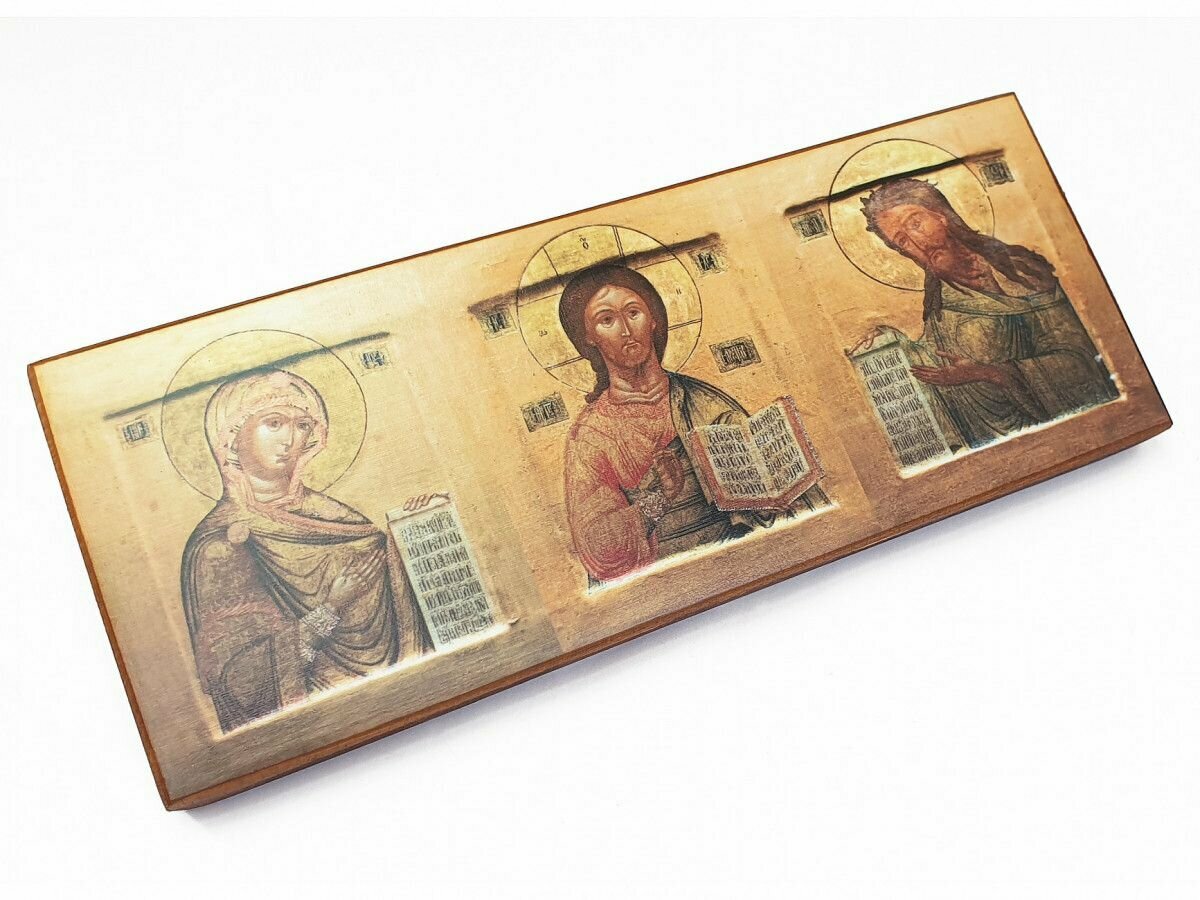 Икона Триптих, под старину, 10х13 см