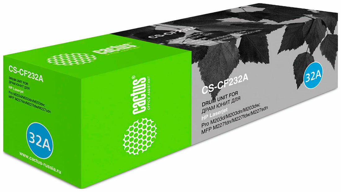 Фотобарабан Cactus CS-CF232A для HP LJ M203dn Pro/M203dw Pro/M206dn Ultra/M227, ресурс 23000 страниц