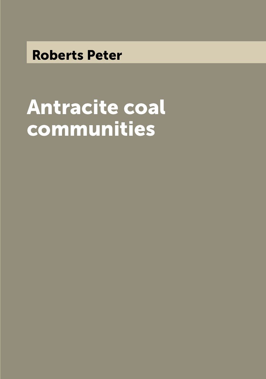 Antracite coal communities