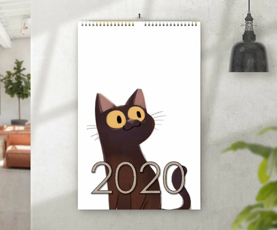 Перекидной календарь Котики №15, А4