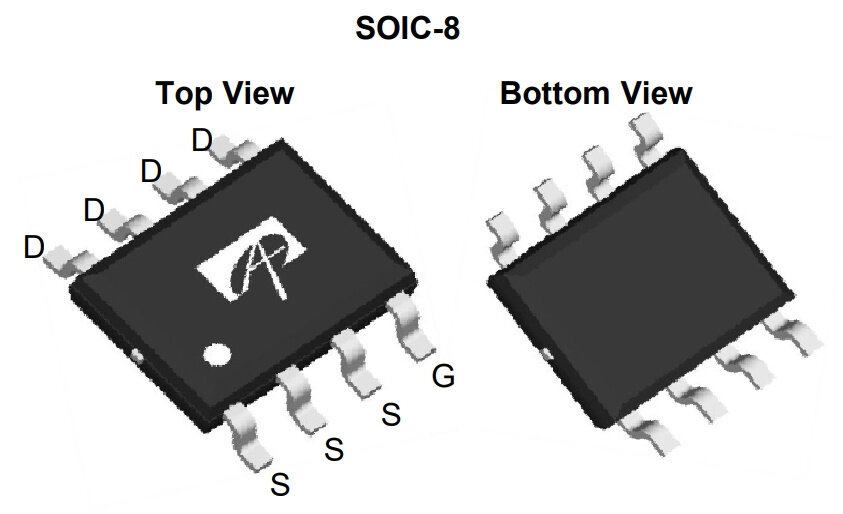 Микросхема AO4406A N-Channel MOSFET 30V 13A SO-8
