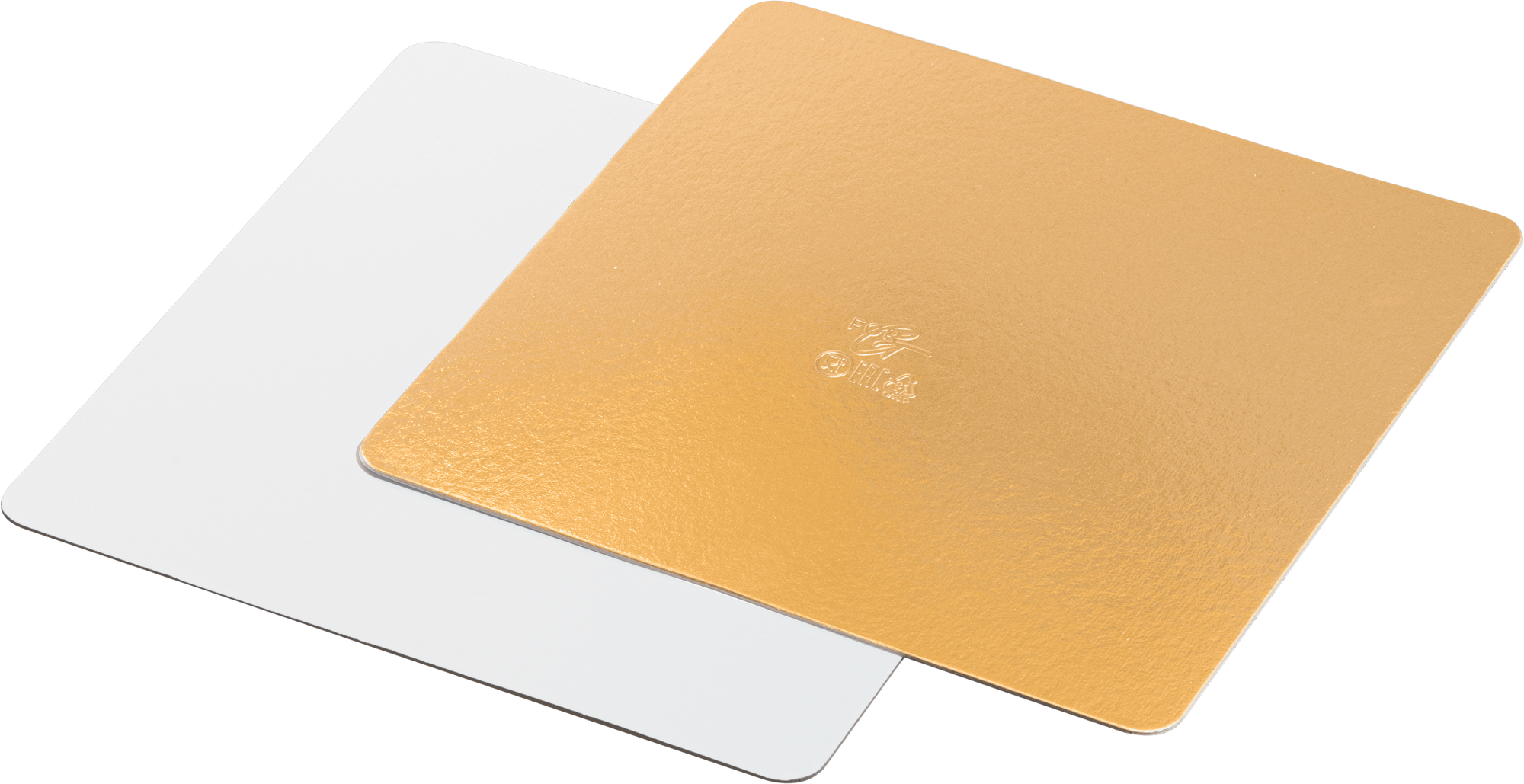 Подложка картонная 1,5мм квадратная золото/жемчуг 26х26 уп/5шт