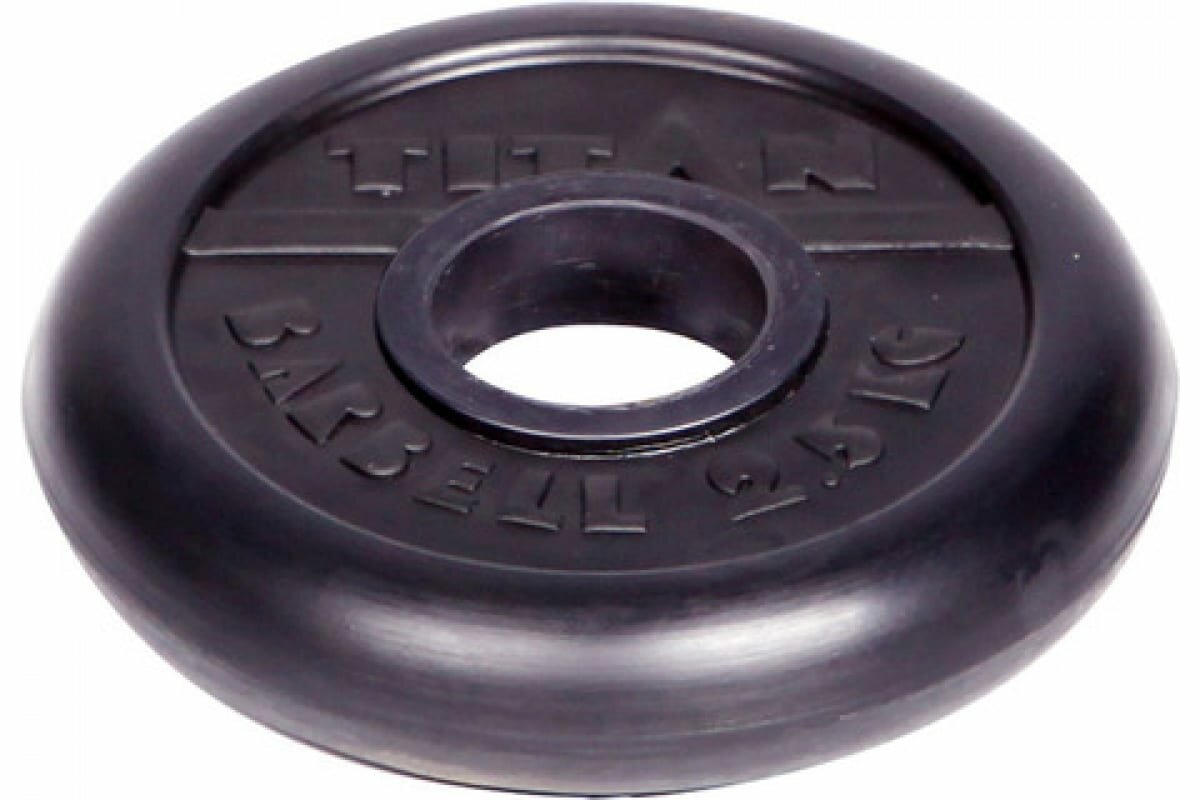 Титан Диск обрезиненный d 51 мм чёрный 2,5 кг 1076